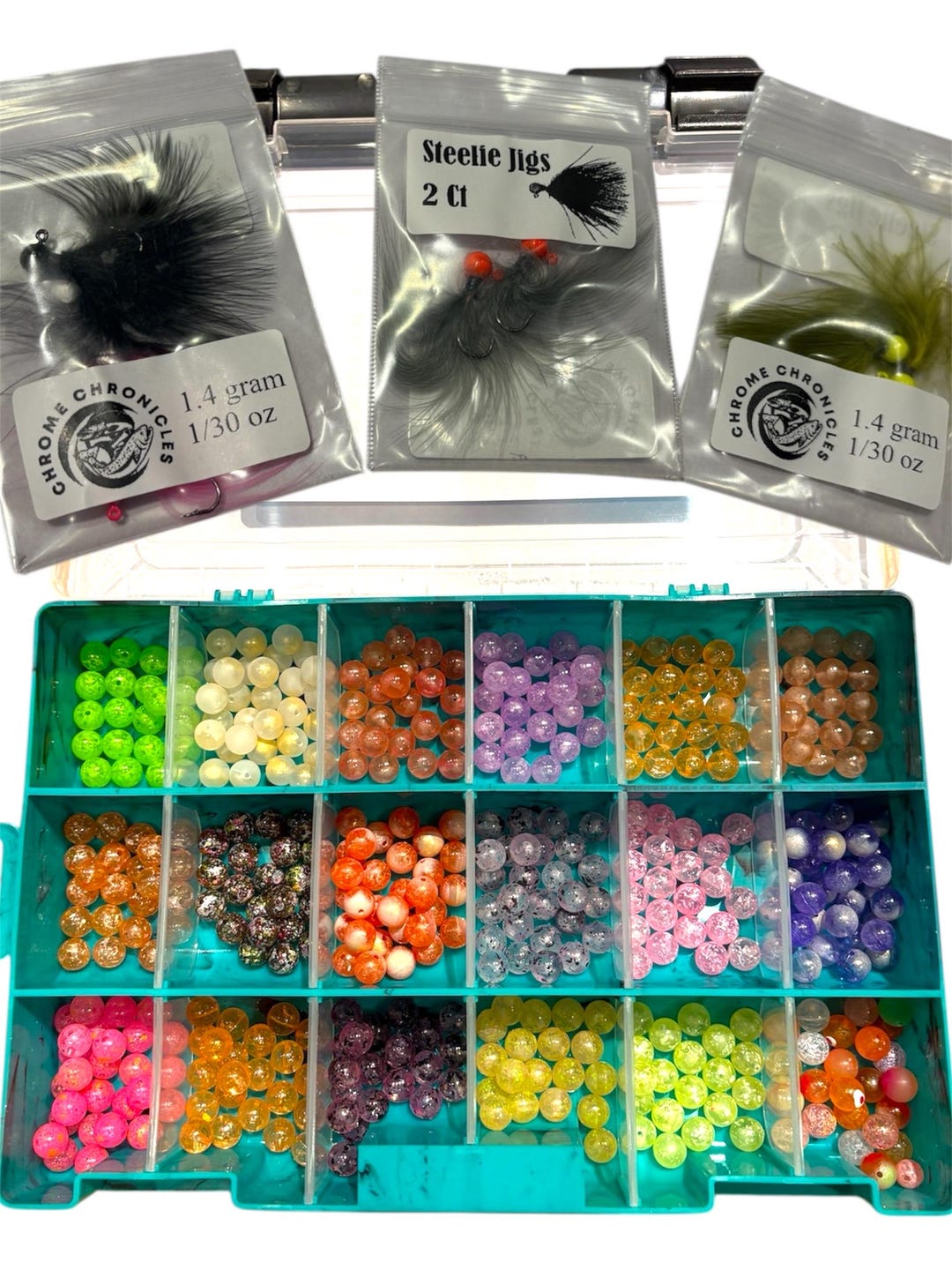 Summer Steelhead Salmon Fishing Kit Assortment Tackle Box Steelhead ...