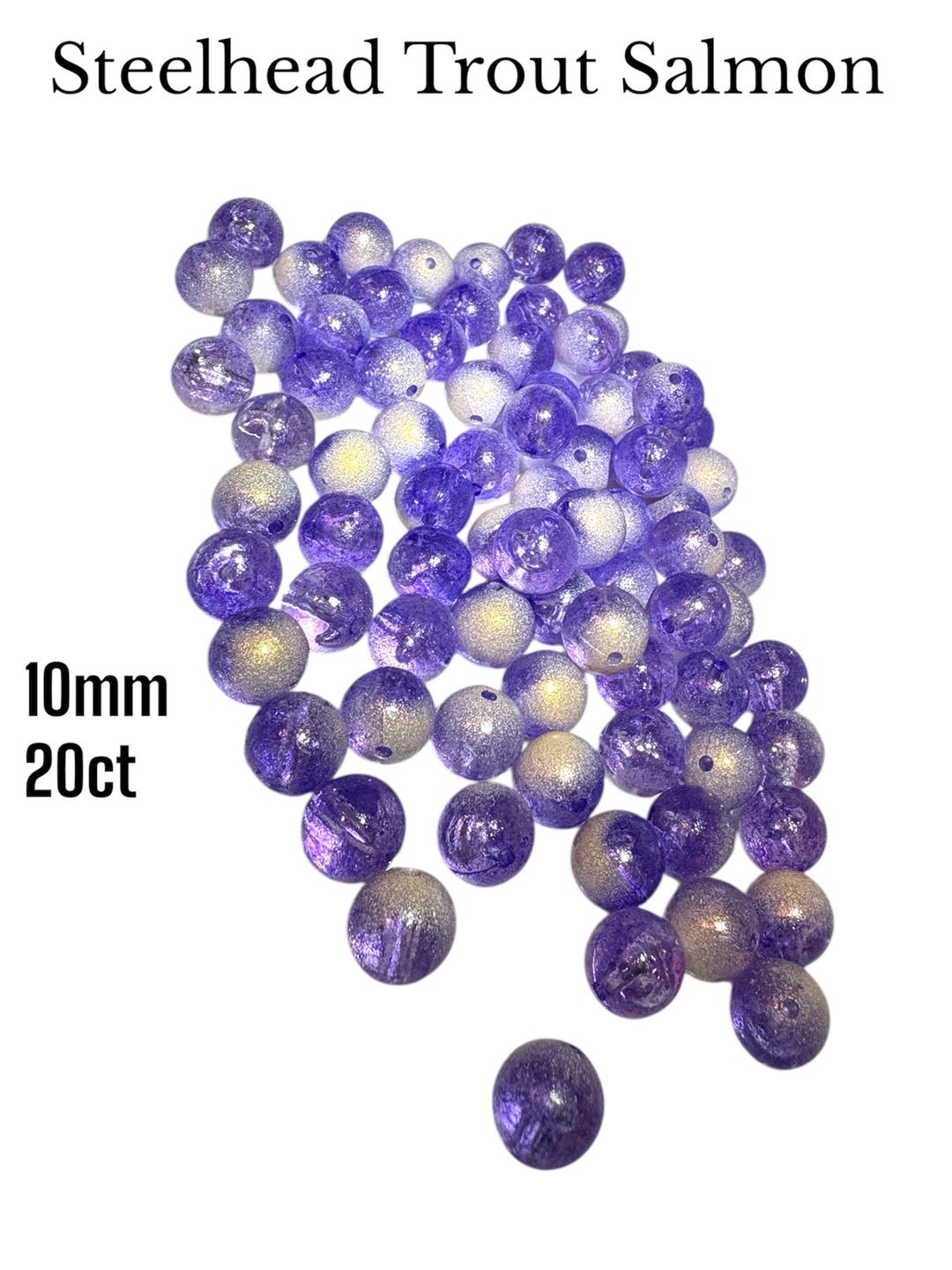Steelhead Beads - Raining Steel 10mm Trout Bead Salmon Beads! Acrylic ...