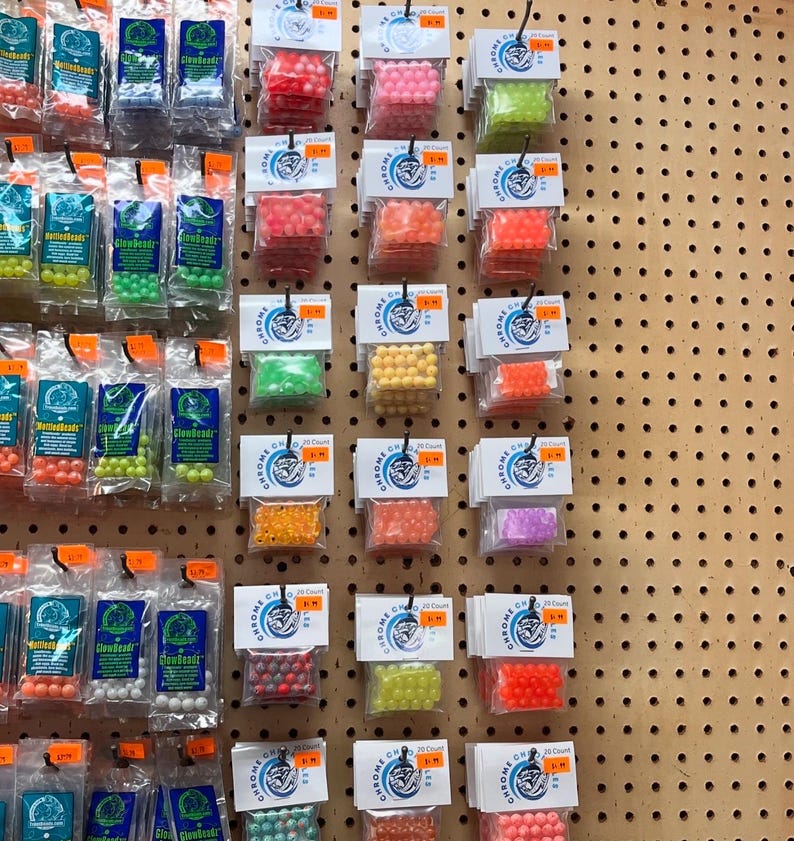 NEW Steelhead Beads - Hot B-roe Glow 6mm Trout Beads Salmon Beads Trout ...