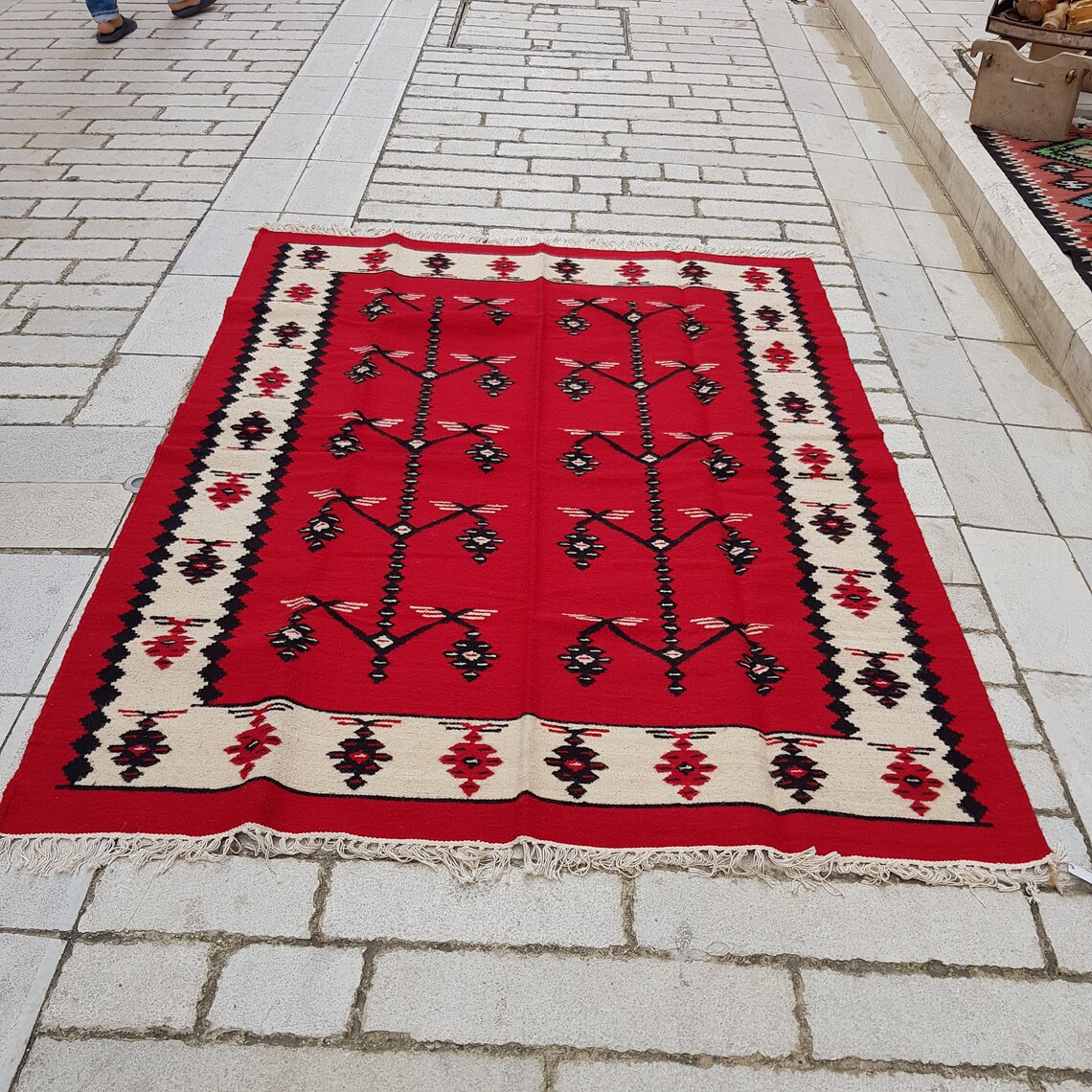 Albanian handwoven rug area rug home decor rug kilim | Etsy