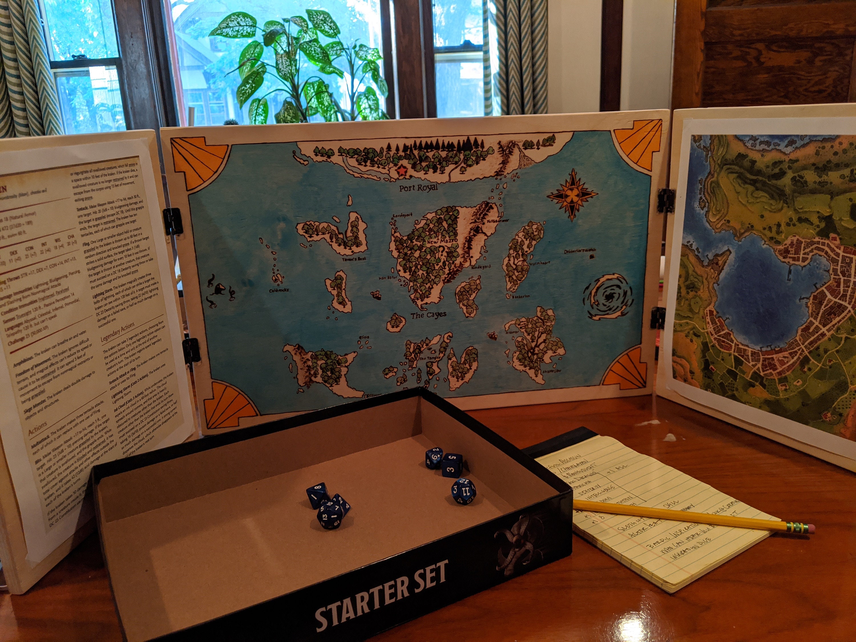 Hand-burned Custom DM Screen | Etsy