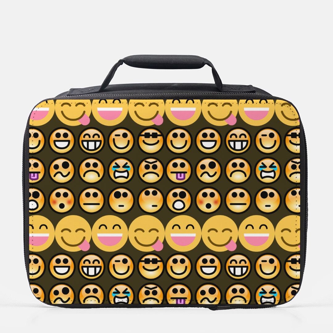 Emoji Lunch Box Smiley Lunch Bag Back to School Insulated - Etsy