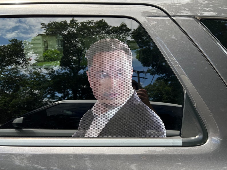 Elon Musk Car Window Sticker Car Decal - Etsy UK