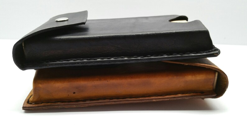 Leather Cell Phone Case with Button Enclosure Handmade Heavy | Etsy