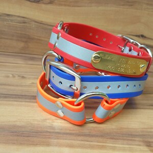 Biothane Reflective Hunting Dog Collar, Safety Reflective Dog Collar ...