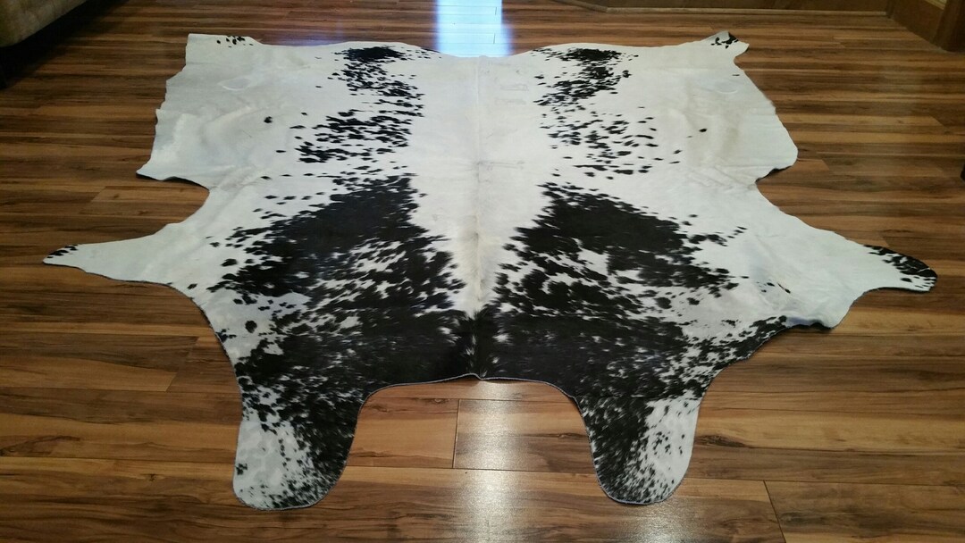 Hair on the Hide Rug, Wall Decor, Black and White X-large, 6 Ft. X 7 Ft ...