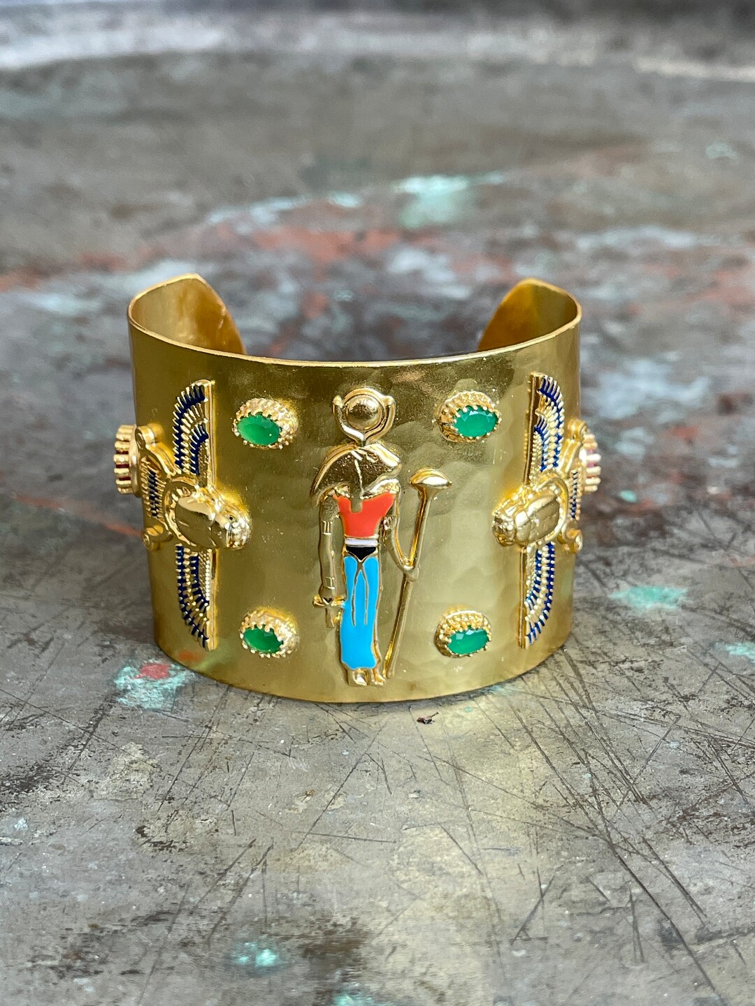 Limited Edition Egyptian Cuff, Egyptian Bangle, Egyptian Jewelry, Egypt Jewelry, Egyptian ...