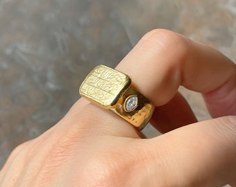 Gold Arabic Ring | Etsy