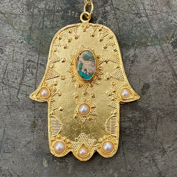 Hand of Fatima Necklace - Etsy