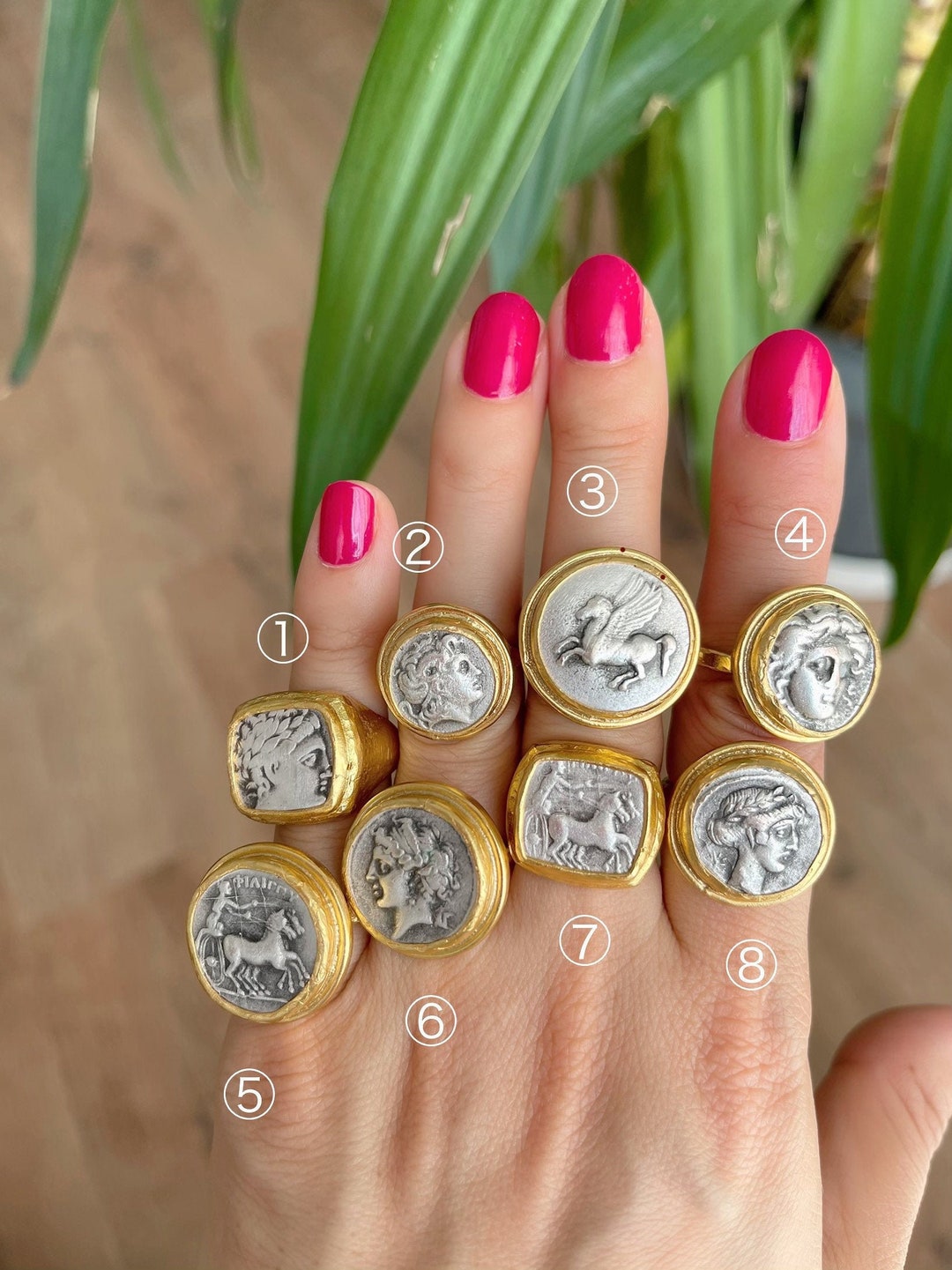 Ancient Coin Ring, Roman Coin, Coin Ring, Gold Plated Brass, Ottoman ...