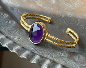 Amethyst Bangle - Etsy