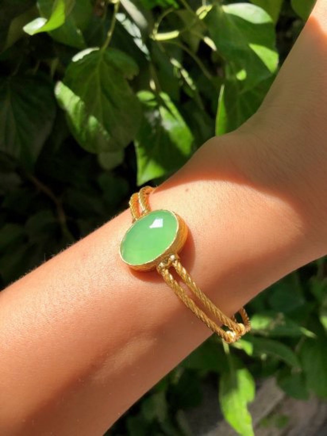 Grün Chalcedon Armreif, Boho Ottoman Style - Etsy Österreich