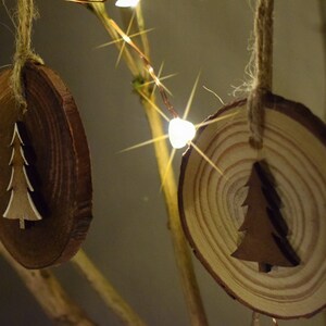 Rustic Wooden Pine / Fir Tree Decorations, Fir Tree Hanging, Gift Tags ...