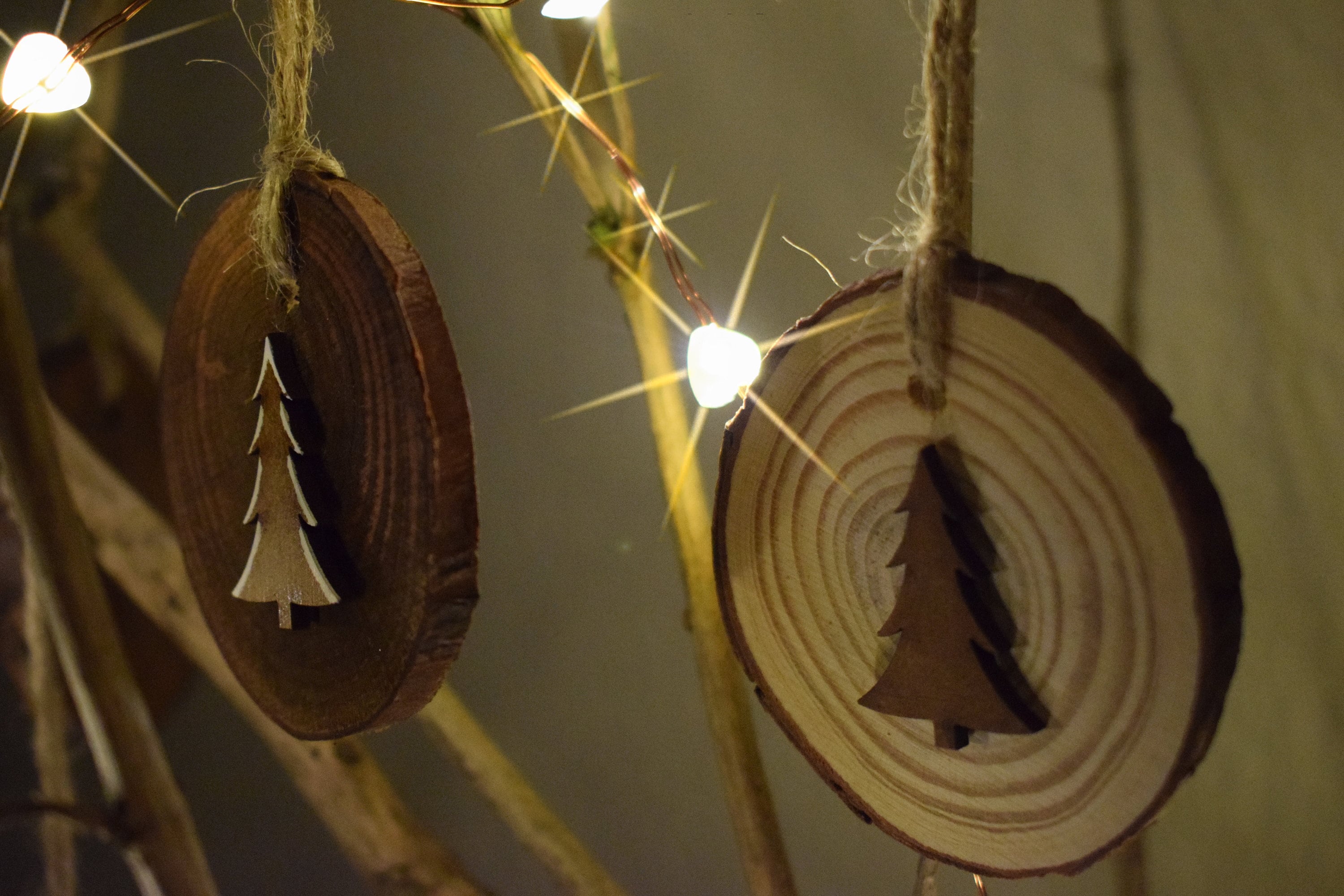 Rustic Wooden Pine / Fir Tree Decorations Fir Tree Hanging | Etsy