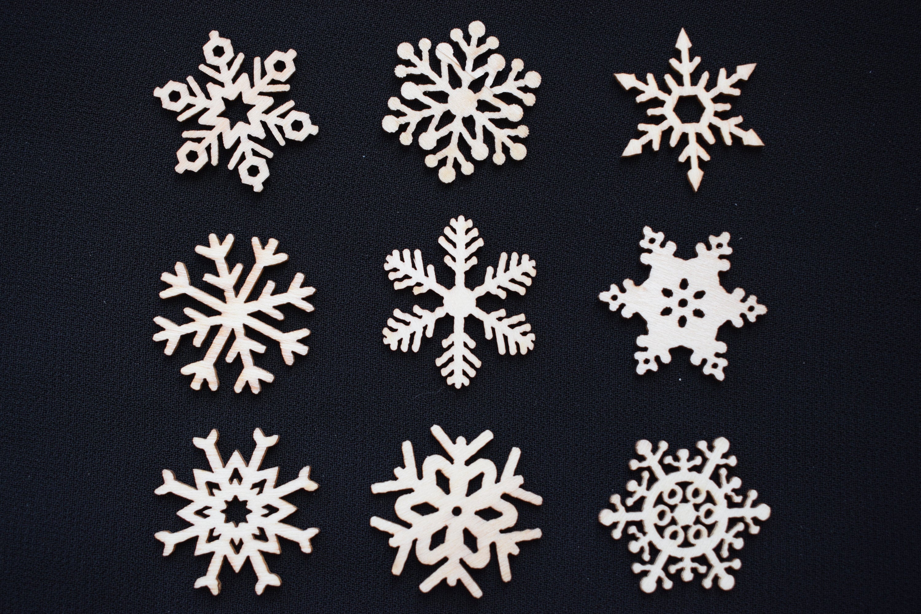 Rustic Wooden Snowflake Decorations Snowflake Hangings Log - Etsy