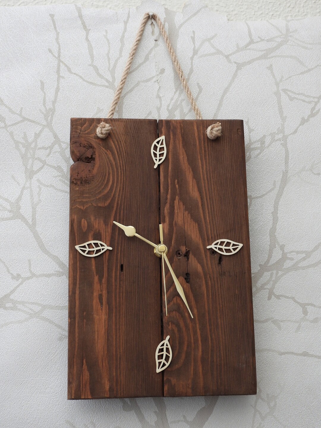 Reclaimed Pallet Wood Leaves Leaf Clock - Etsy