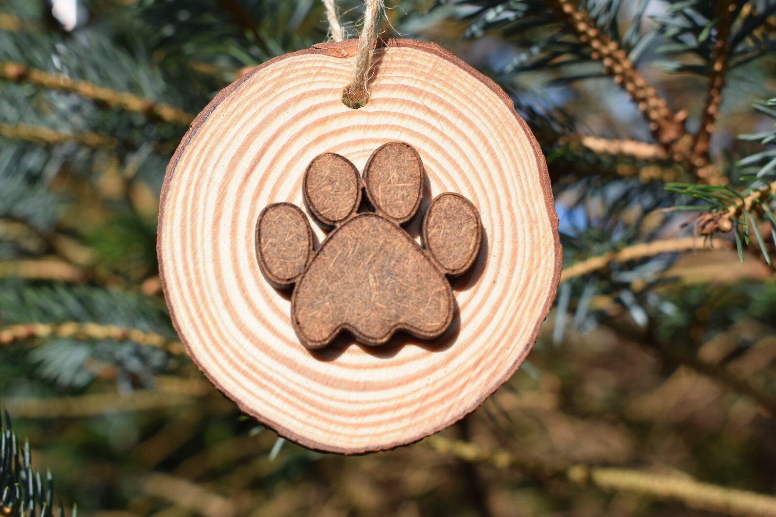 Rustic Wooden Dog Paw Print Hanging Decorations Wall Hanging - Etsy
