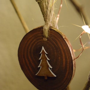 Rustic Wooden Pine / Fir Tree Decorations, Fir Tree Hanging, Gift Tags ...