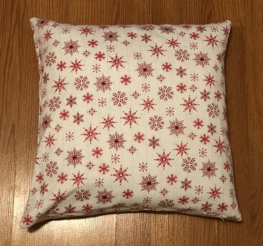 Red Snowflake Pillow Cover - Etsy