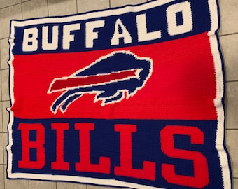 Buffalo Bills Afghan - Etsy