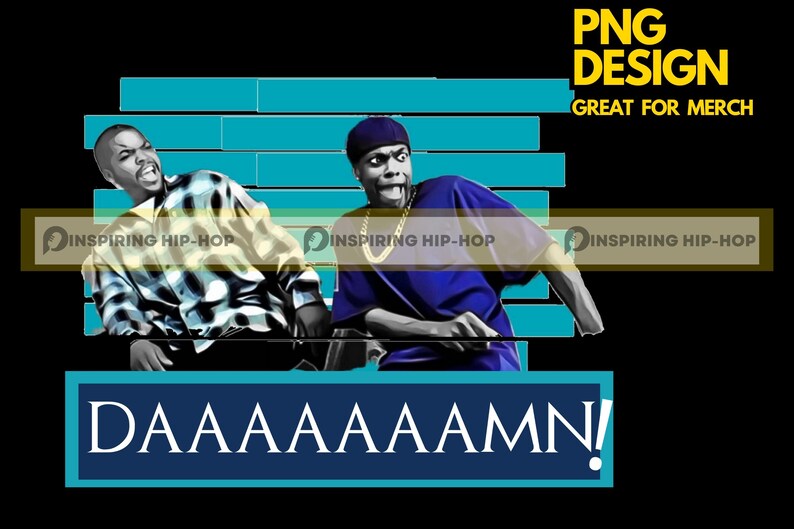 Craig & Smokey dammnnnn Classic Friday Movie PNG Design, Debo, Chris ...