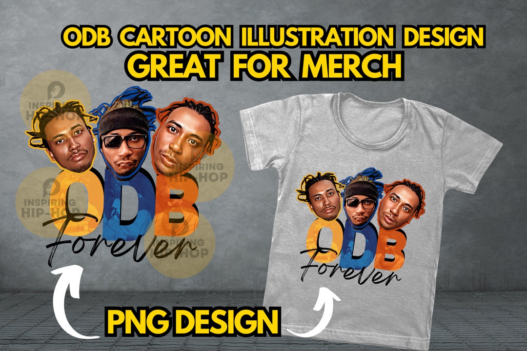 ODB Forever Cartoon Portrait Illustration Classic Hip Hop Shirt, Ol ...