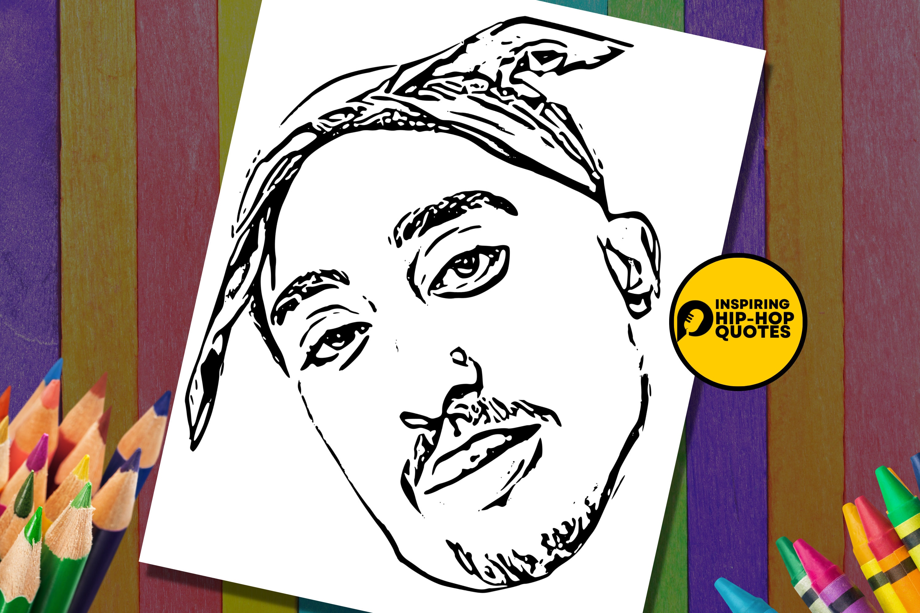 Hip Hop Legend Rapper Coloring Page Printable Coloring Page - Etsy