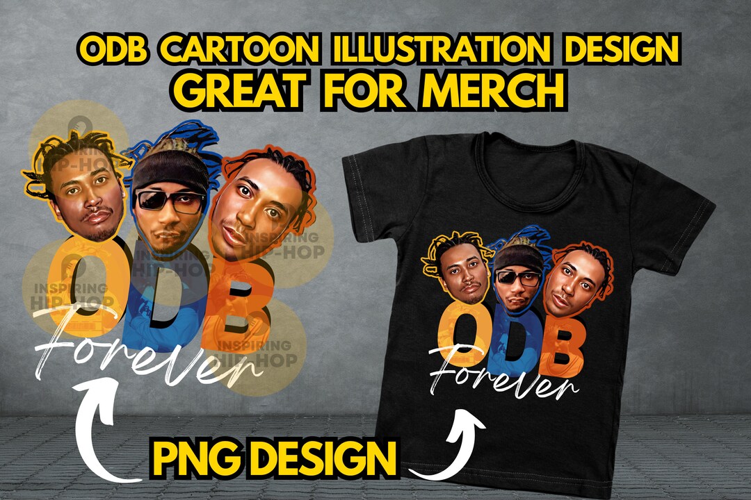 ODB Forever Cartoon Portrait Illustration Classic Hip Hop - Etsy
