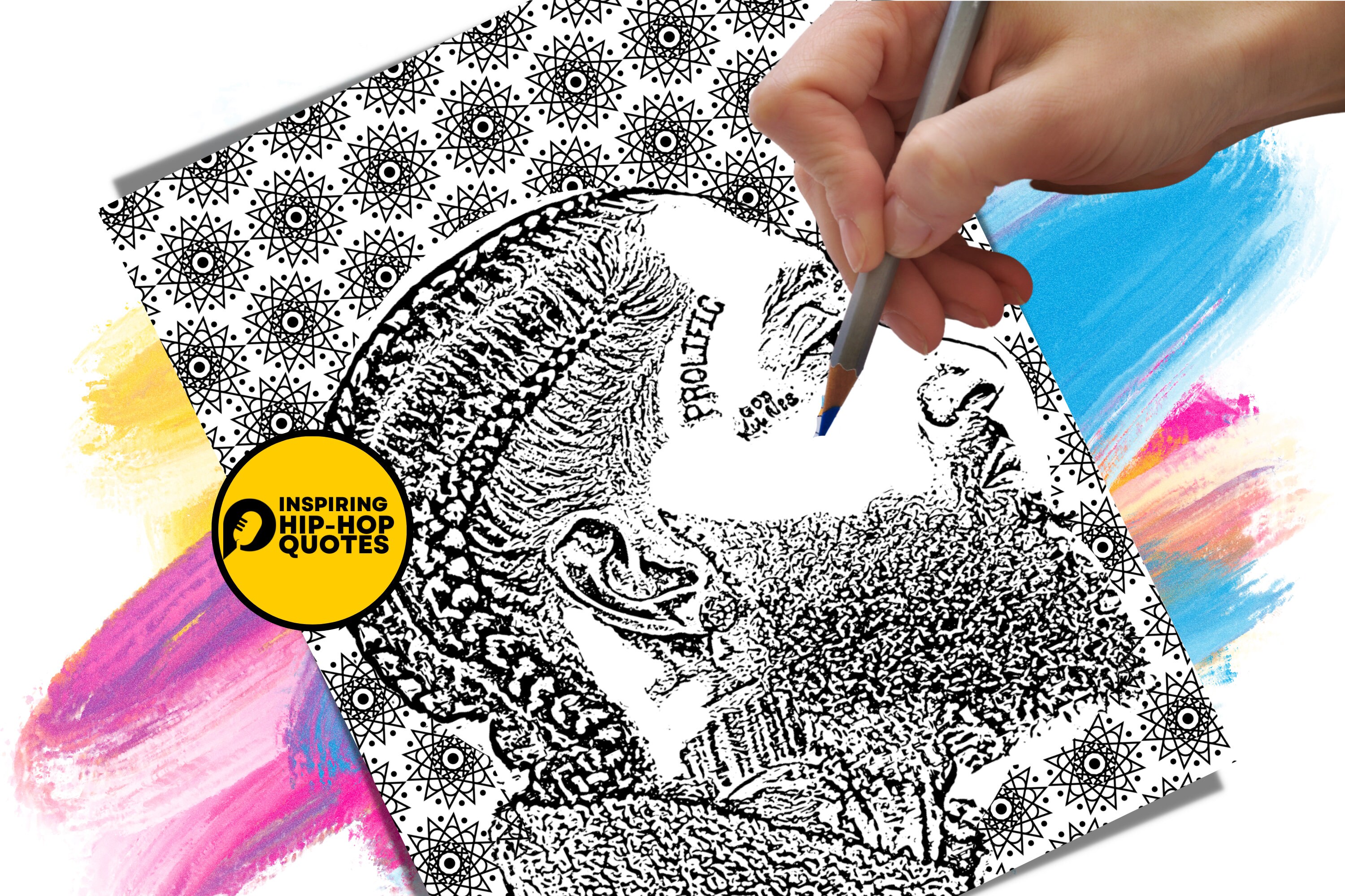 Hip Hop Legend Rapper Coloring Page Printable Coloring Page - Etsy