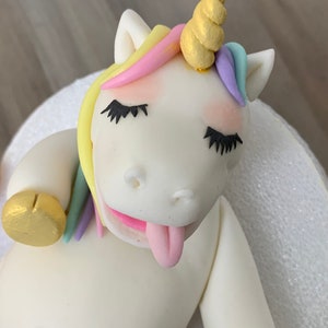 Unicorn Cake Topper, Fat Unicorn Cake Topper, Chubby Unicorn Cake ...