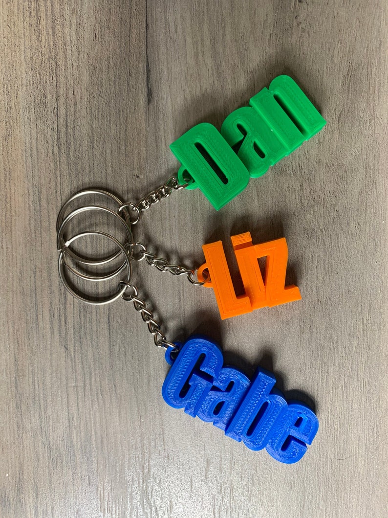 Custom Unique Keyring 3D Printed Custom Name Personalized - Etsy