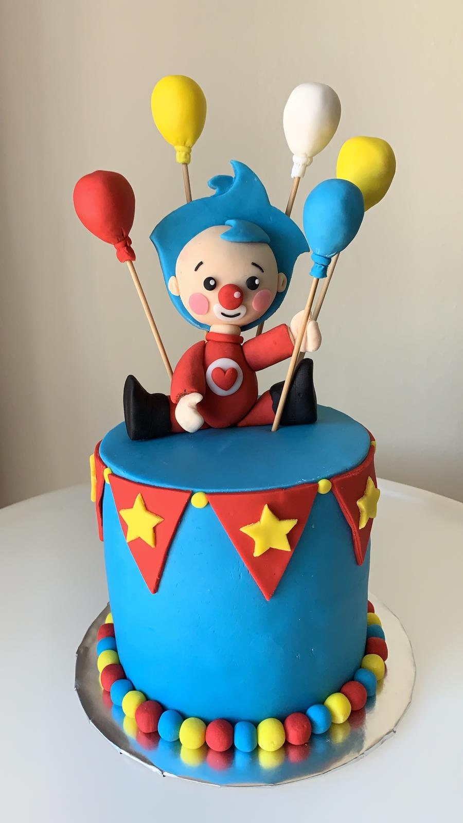 Plim Plim Clown Cake Topper Fondant Plim Plim Baby Shower | Etsy