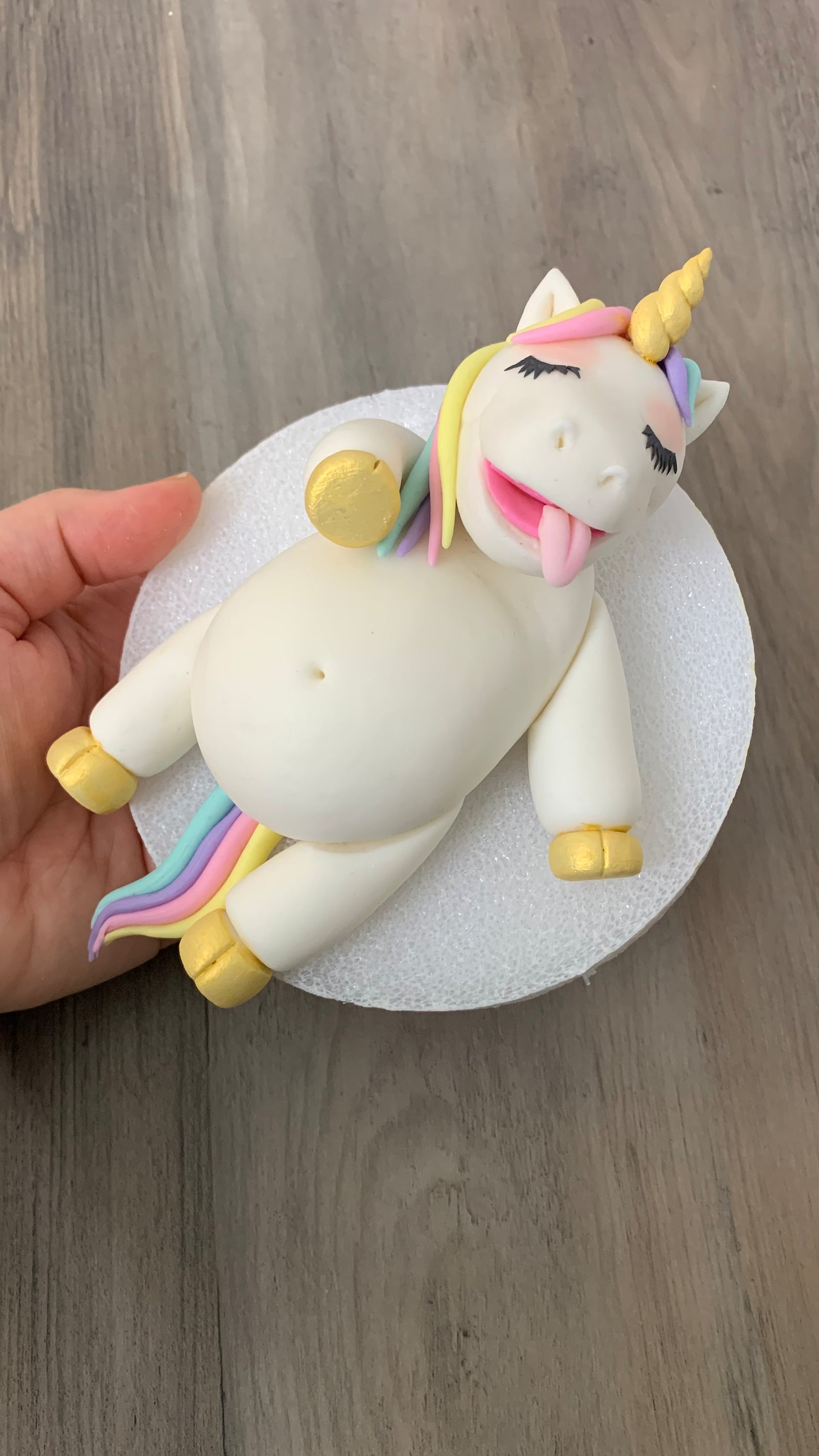 Unicorn Cake Topper Fat Unicorn Cake Topper Chubby Unicorn - Etsy