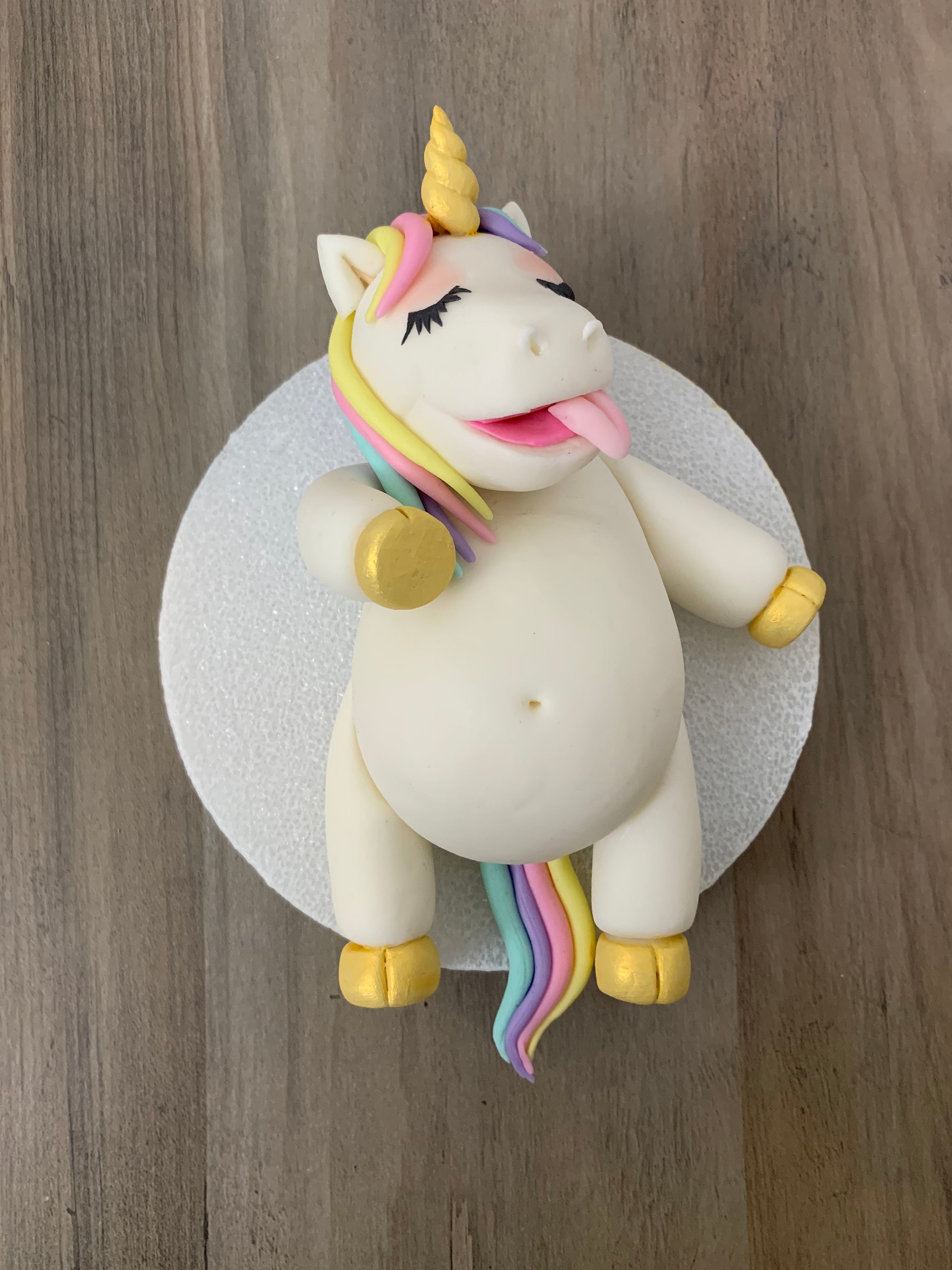 Unicorn Cake Topper Fat Unicorn Cake Topper Chubby Unicorn - Etsy