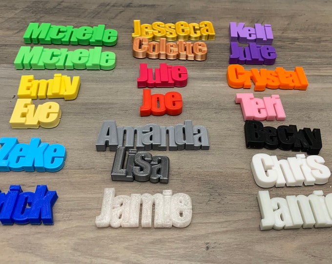 Personalized NAME Resin Letter Magnets -customizable Glitter Letters ...