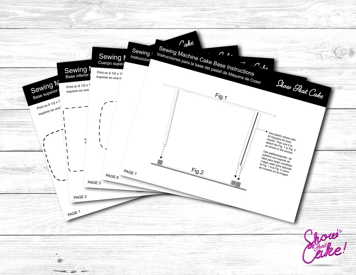 Vintage Sewing Machine Cake Printable Template! - Etsy