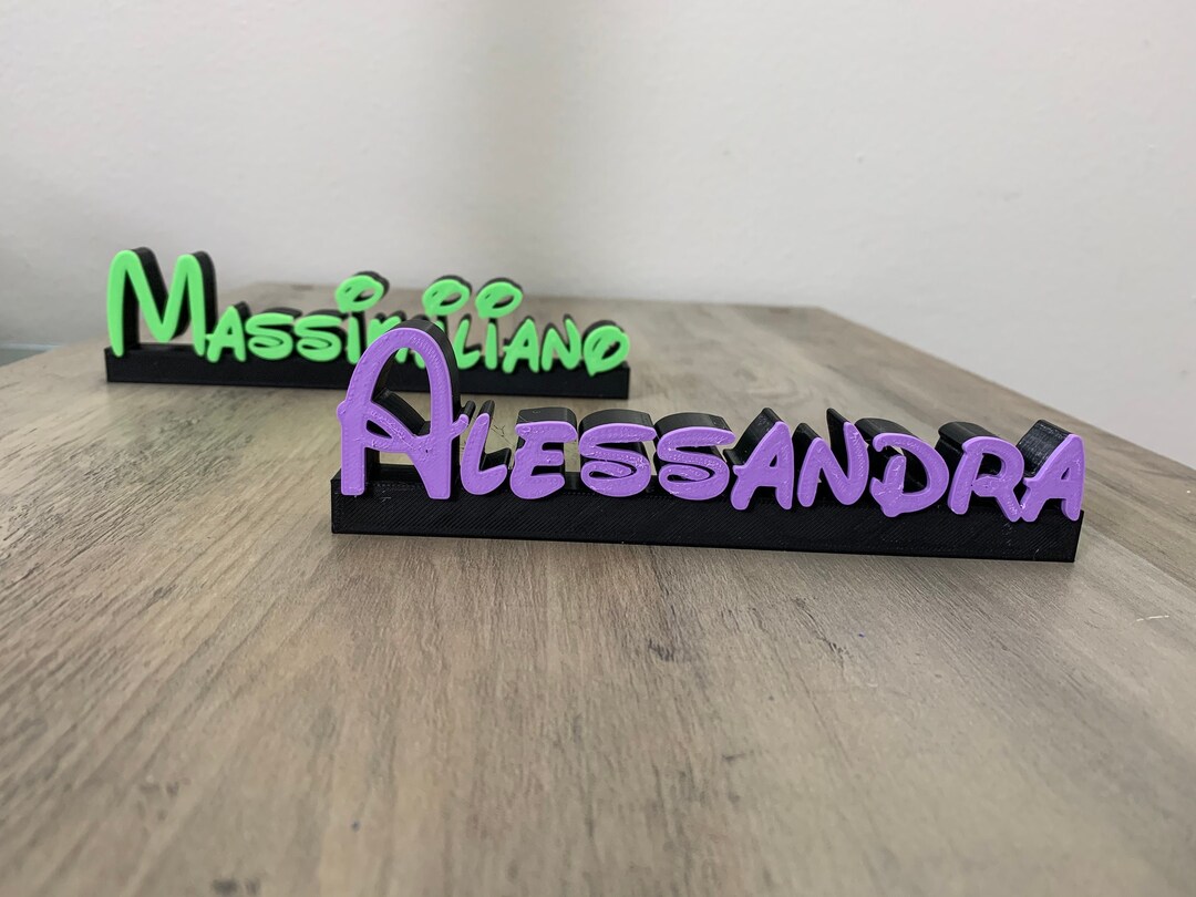 Custom Name Desk Plate Disney Style - Shool - Teacher - Librarian ...