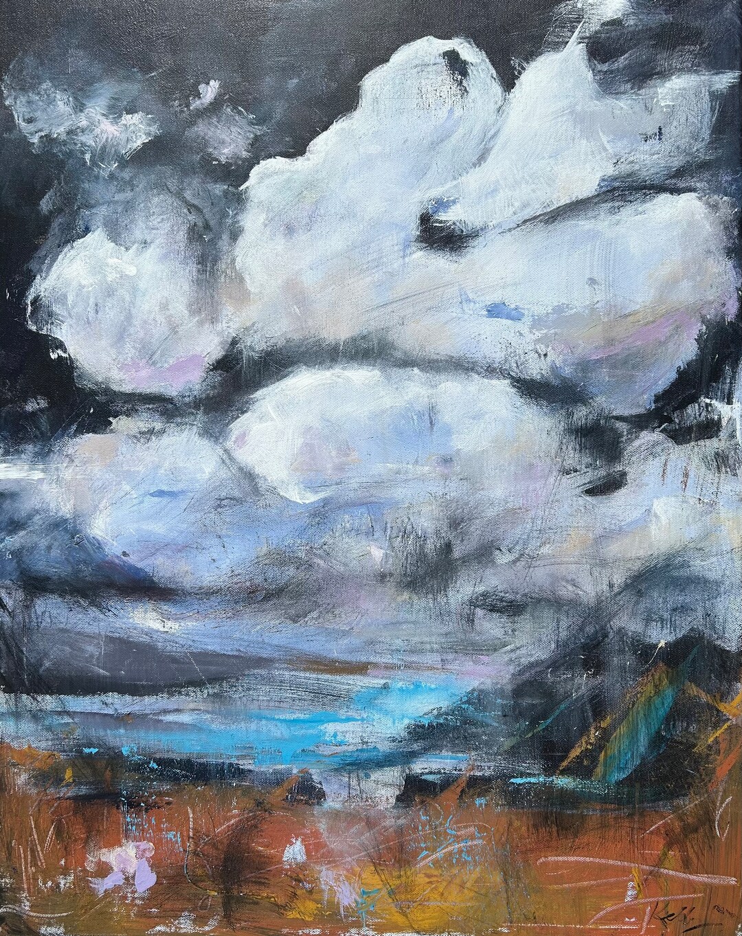 Clouded Vision by Kelly Sifferman; Original Acrylic Painting of Clouds ...
