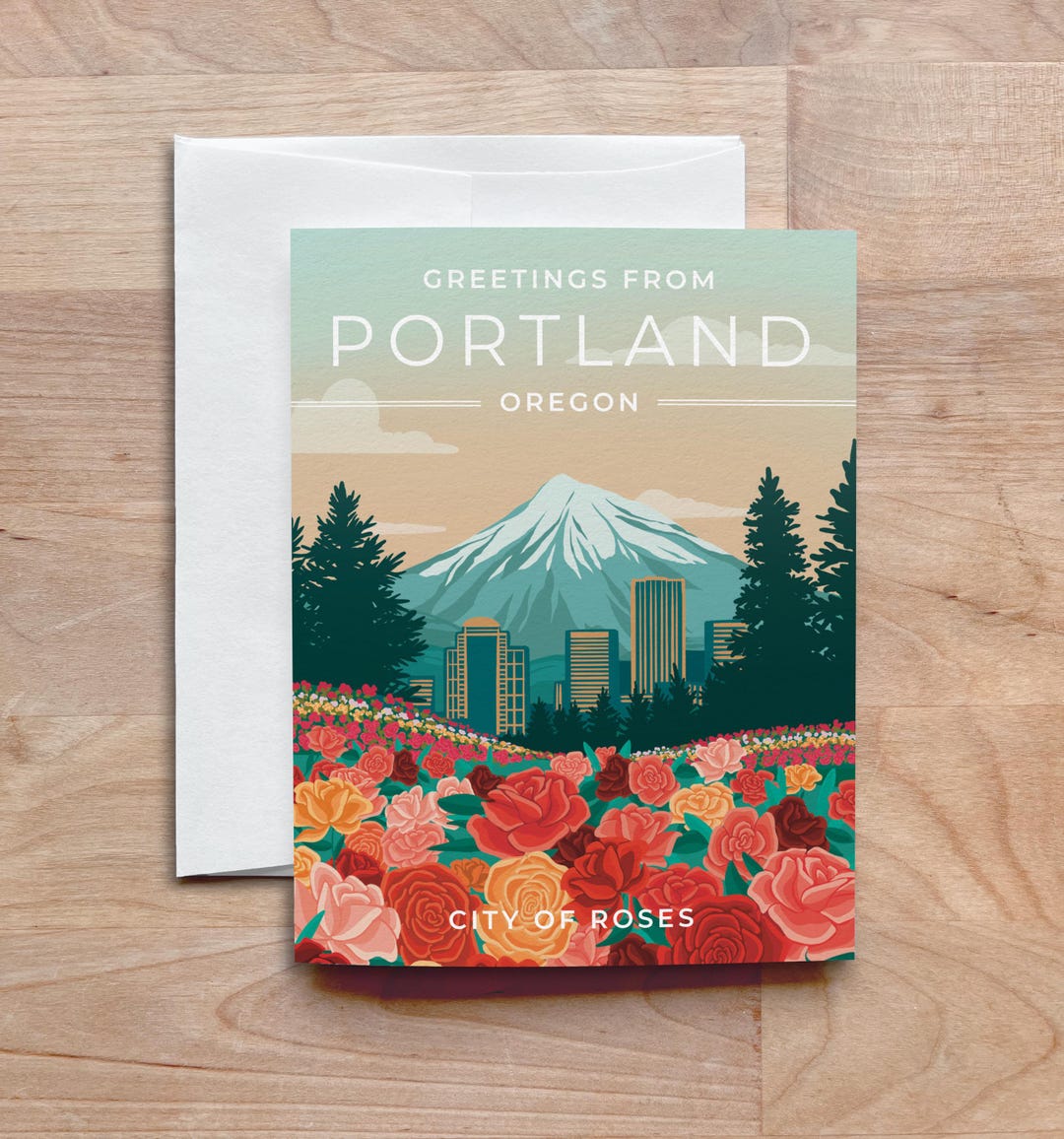 Portland Oregon Greeting Cards With Envelopes, Travel Card Box Set ...