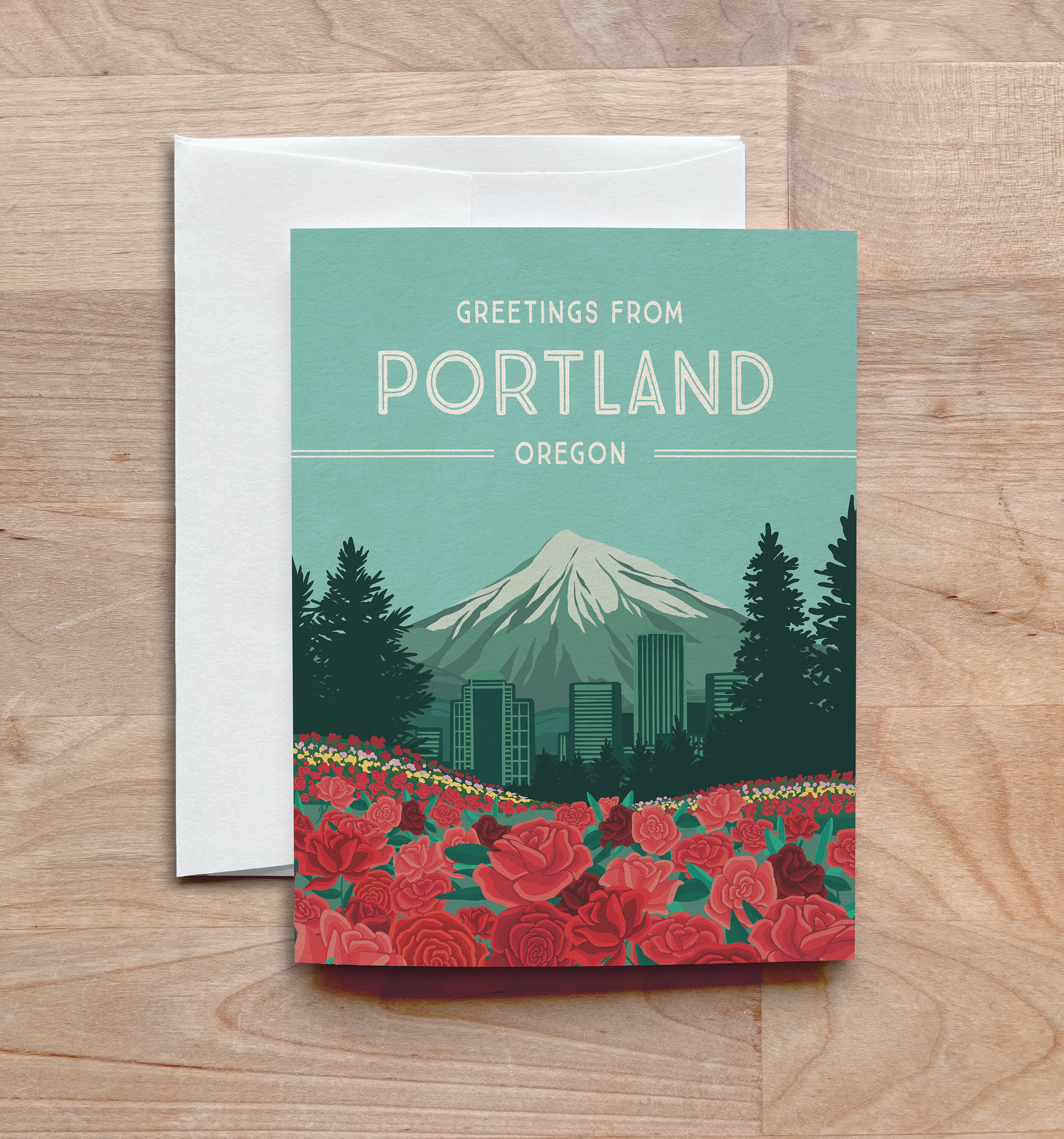 Portland Oregon Greeting Cards With Envelopes, Travel Card Box Set ...
