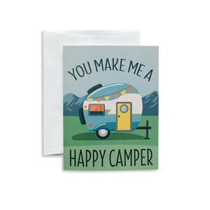 Camping Birthday Card, Greeting Card Box Set, Illustrated Blank ...
