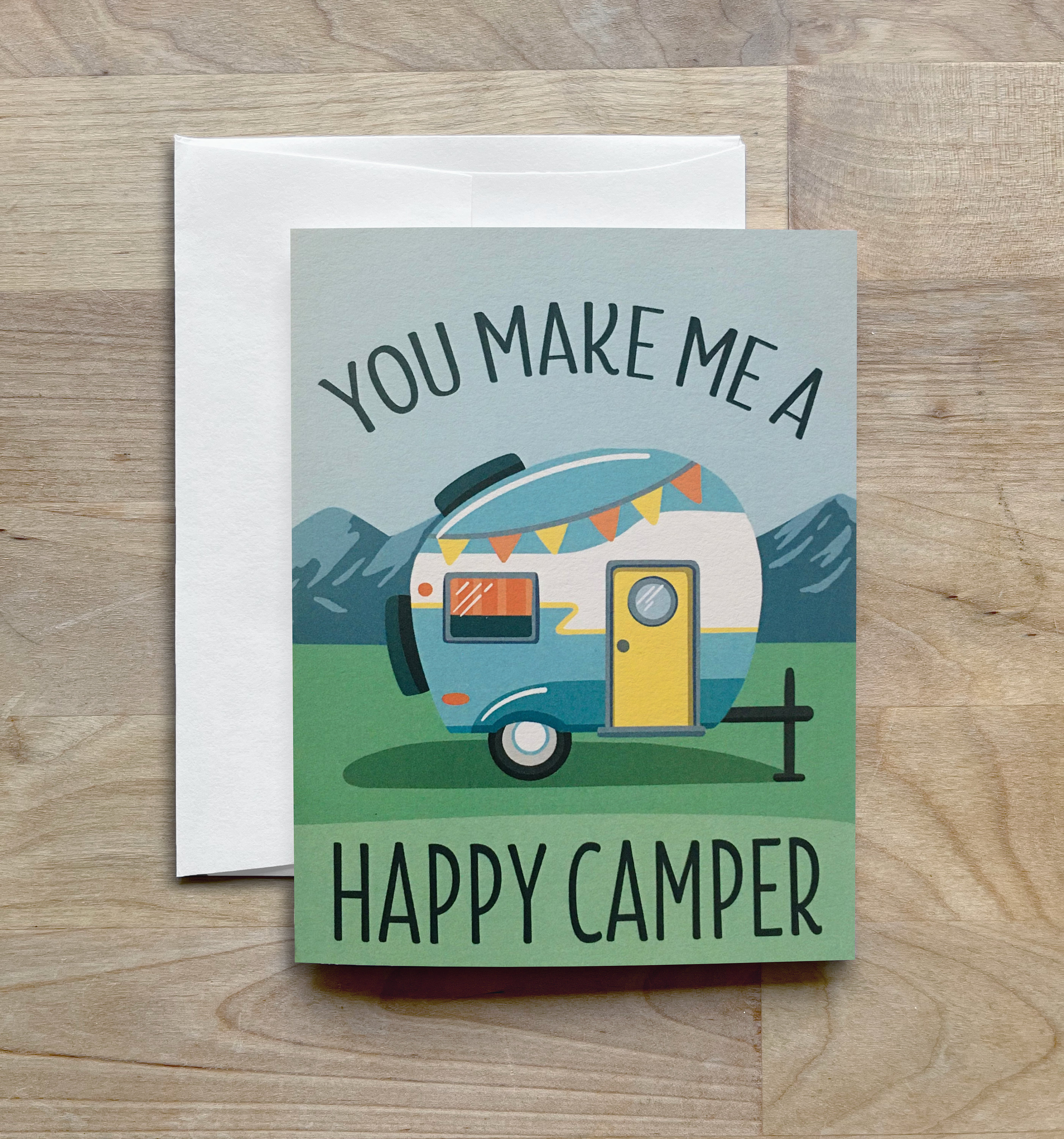 Camping Birthday Card, Greeting Card Box Set, Illustrated Blank ...