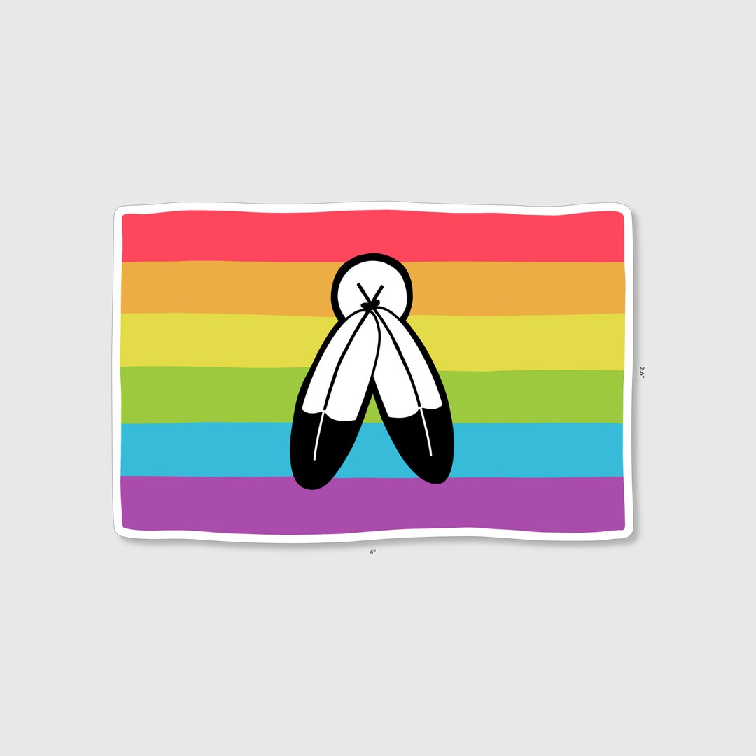 Sticker | Two-spirit Pride Flag | 4" Vinyl Sticker - Etsy