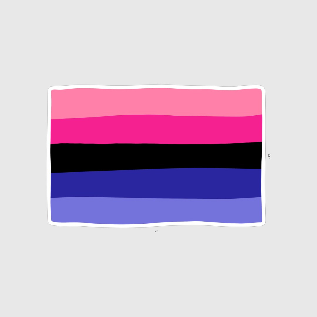 Sticker Omnisexual Pride Flag 4 Vinyl Sticker - Etsy