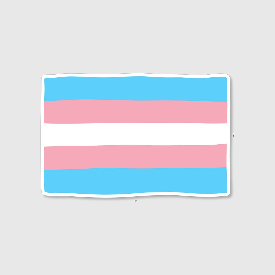 Sticker | Transgender Pride Flag | 4" Vinyl Sticker - Etsy