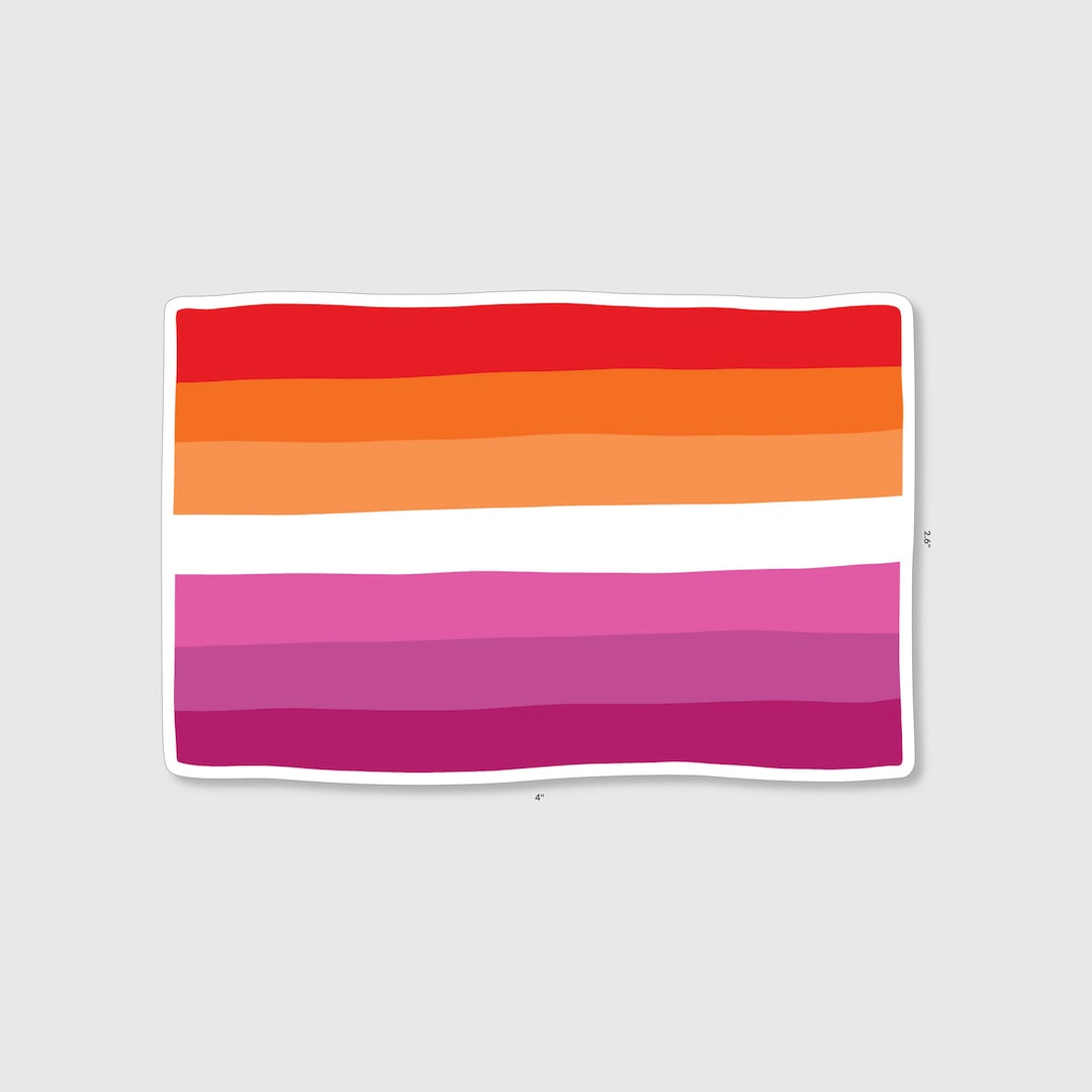 Sticker | Lesbian Pride Flag | 4" Vinyl Sticker - Etsy