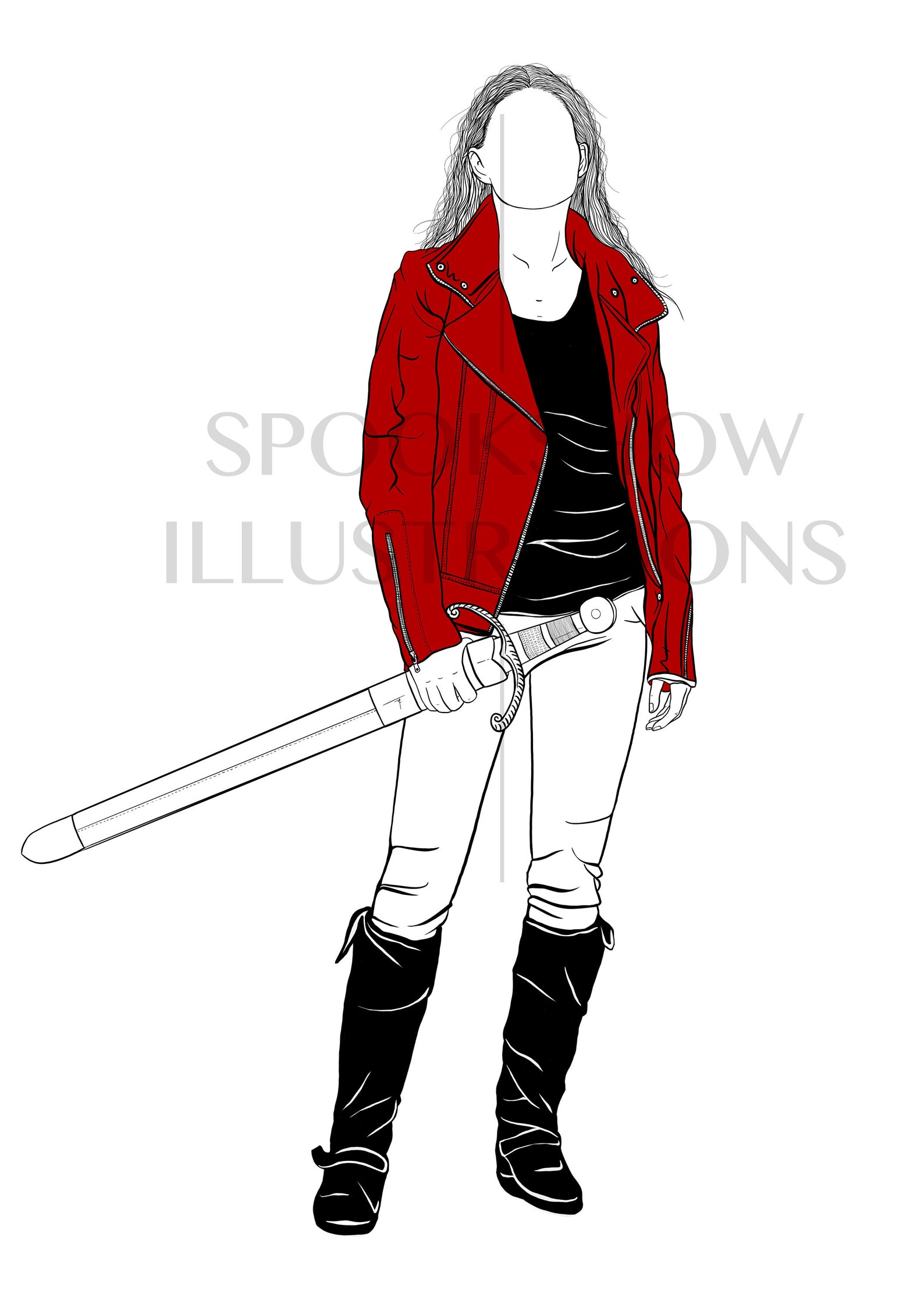 Emma Swan Illustrated Print. Once Upon a Time OUAT Poster. - Etsy