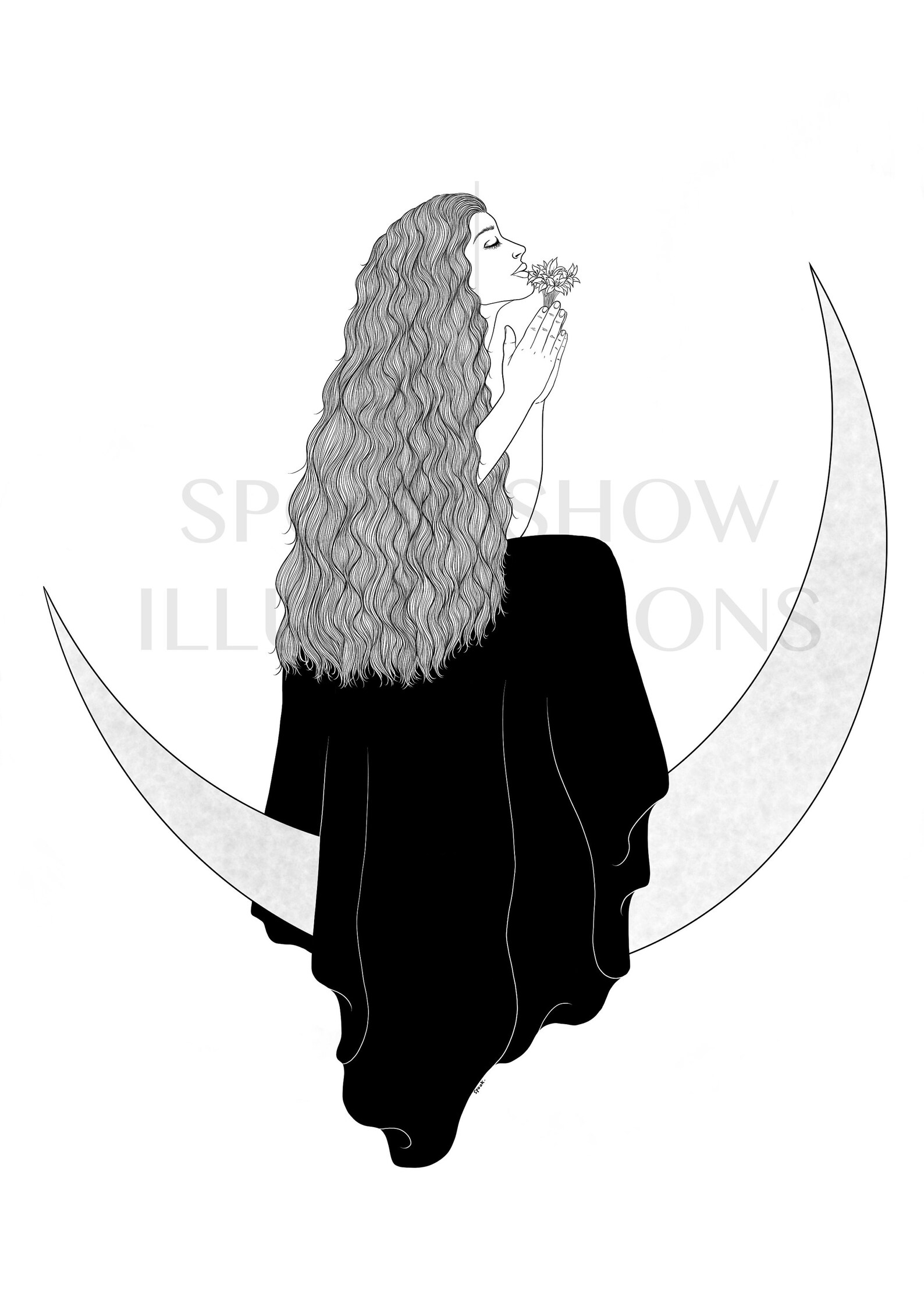 Selene Goddess of the Moon. Greek Mythology Art Print. Altar - Etsy