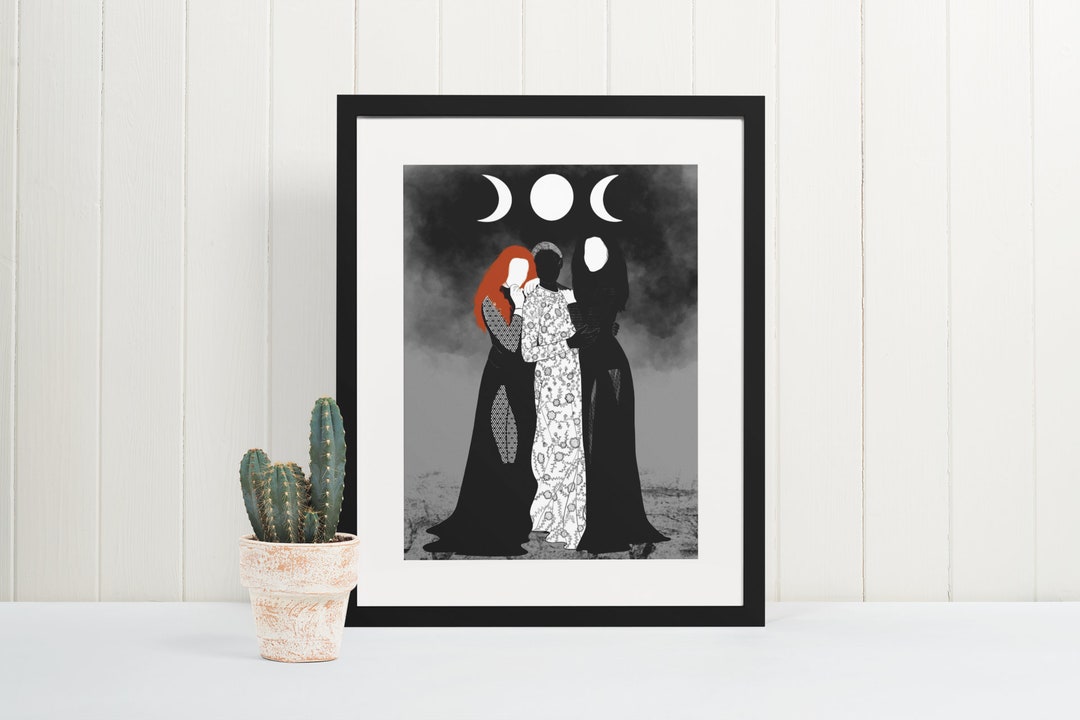 Weird Sisters Illustrated Print. Prudence, Agatha and Dorcus Night A4 ...