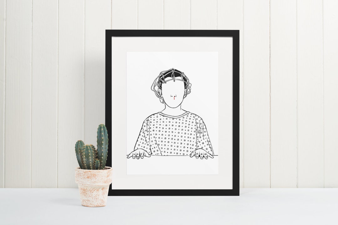Eleven Poster, Stranger Things 11 Illustrated Print. TV Show Character ...